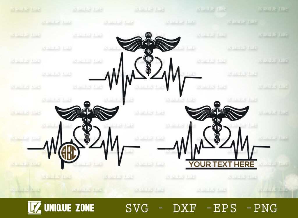 Caduceus Symbol SVG Monogram, Caduceus Svg, Pharmacy Symbol Svg, Wings ...