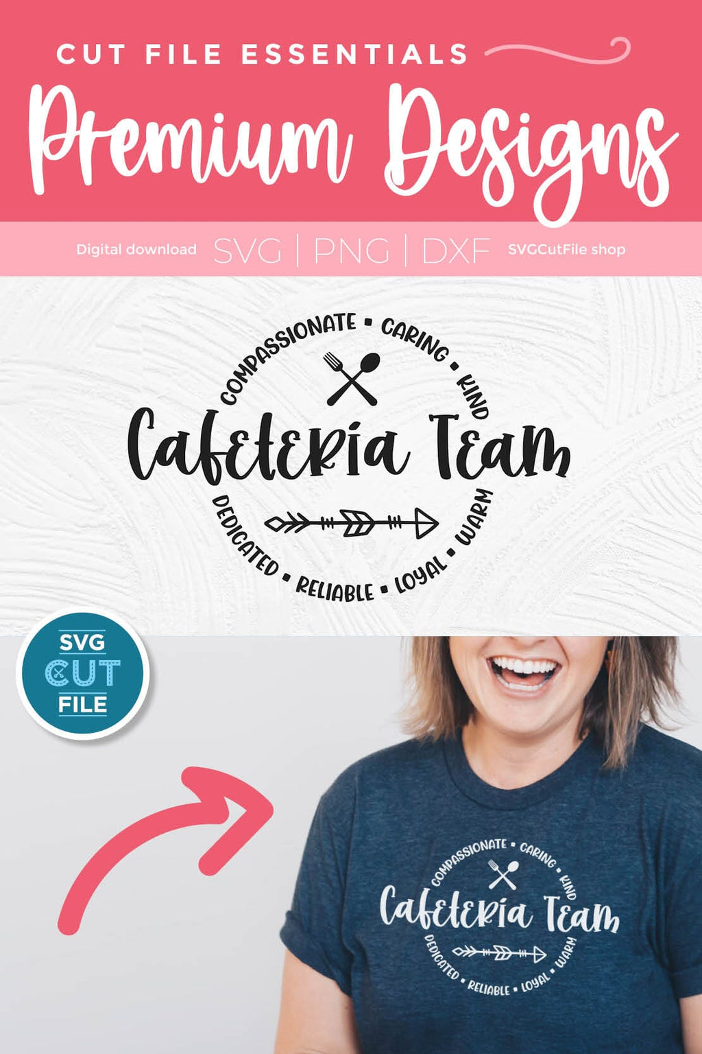Cafeteria team svg with round circle - So Fontsy