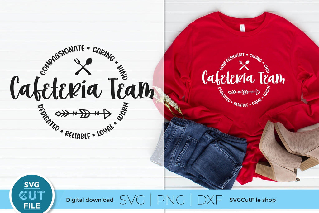 Cafeteria team svg with round circle - So Fontsy