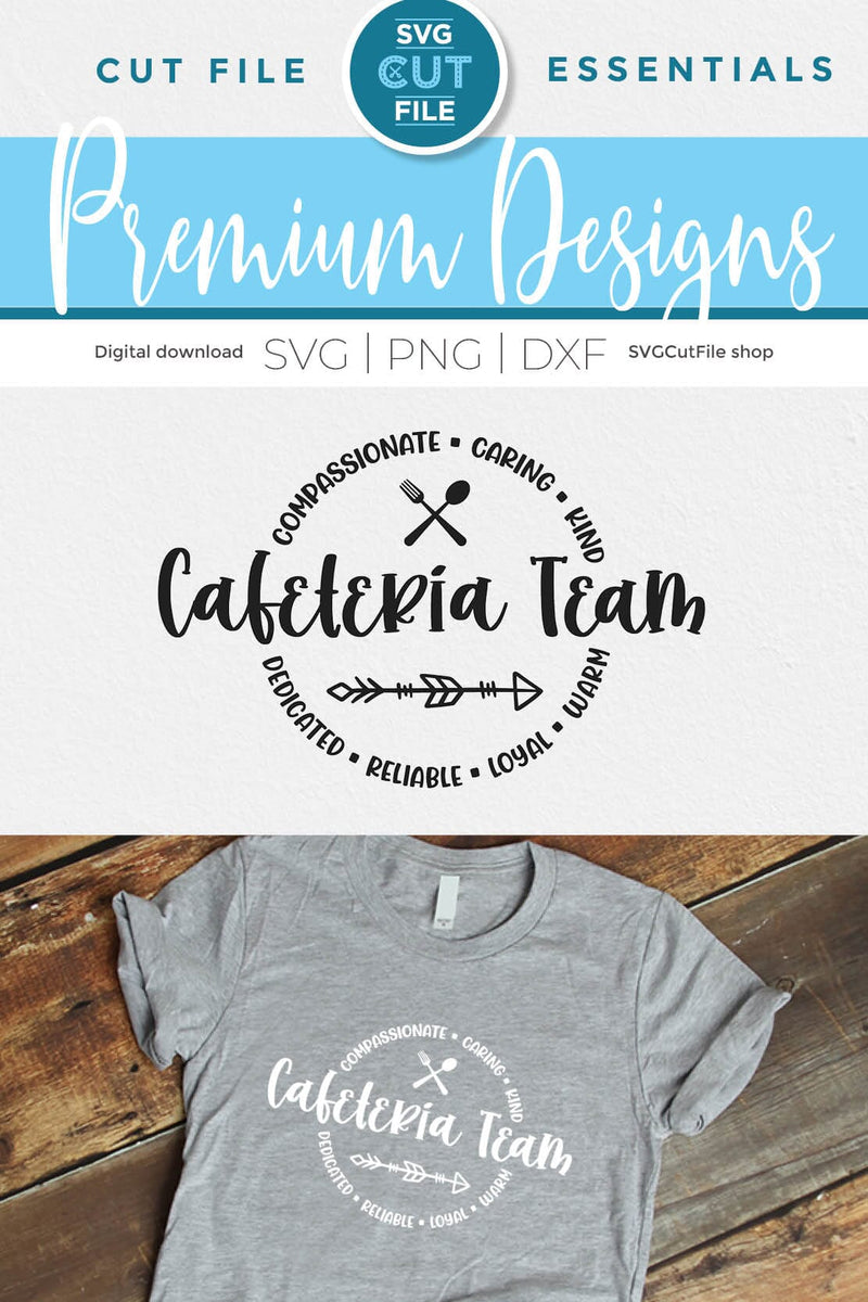 Cafeteria team svg with round circle - So Fontsy