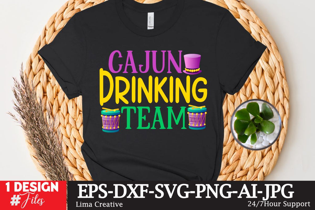 Cajun Drinking Team SVG Cute File - So Fontsy