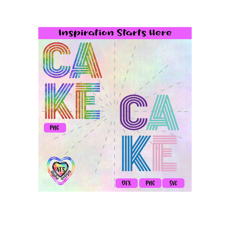 CAKE | Transparent PNG, SVG, DXF - Silhouette, Cricut, ScanNCut - So Fontsy