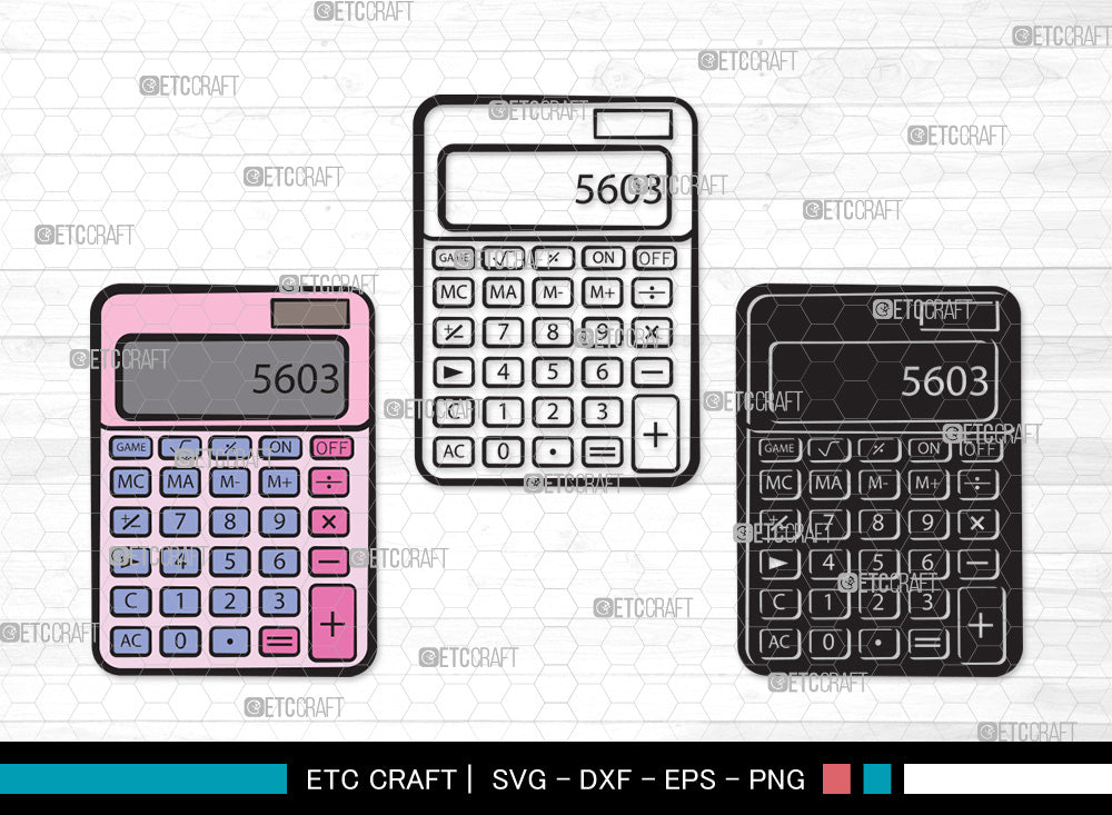 Calculator Clipart SVG | Graphing Calculator SVG | Calculator Svg ...