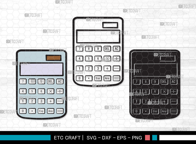 Calculator Clipart SVG | Graphing Calculator SVG | Calculator Svg ...