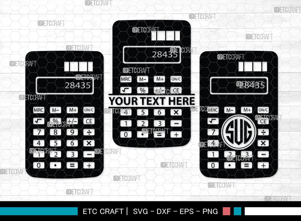 Calculator Monogram, Calculator Silhouette, Calculator SVG, Math Svg ...