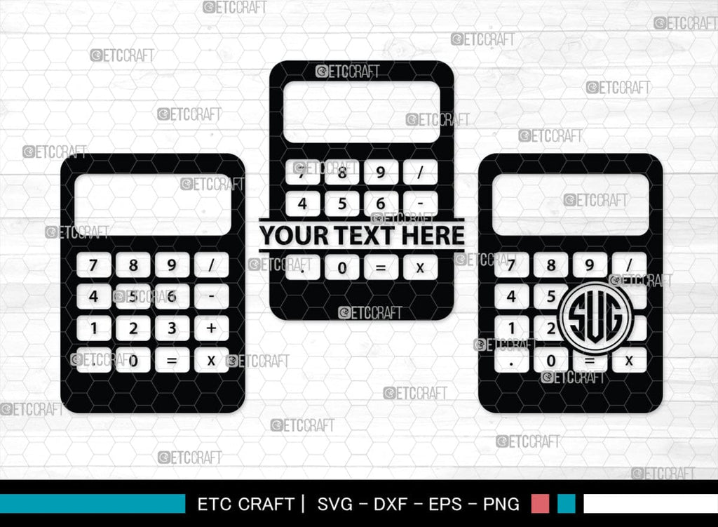 Calculator Monogram, Calculator Silhouette, Calculator SVG, Math Svg ...