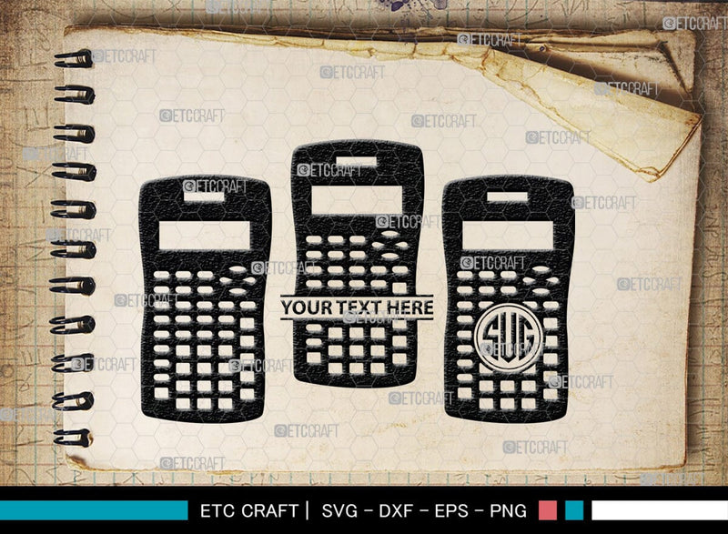 Calculator Monogram, Calculator Silhouette, Calculator SVG, Math Svg ...