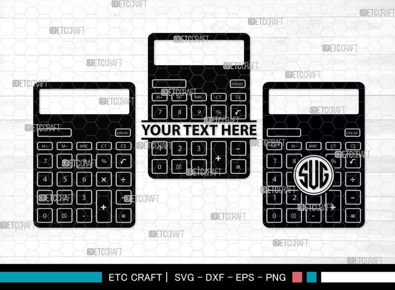 Calculator Monogram, Calculator Silhouette, Calculator SVG, Math Svg ...