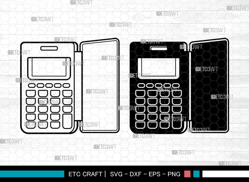 Calculator SVG, Math Svg, Education Svg, School Svg, Calculator Outline ...