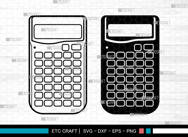 Calculator SVG, Math Svg, Education Svg, School Svg, Calculator Outline ...