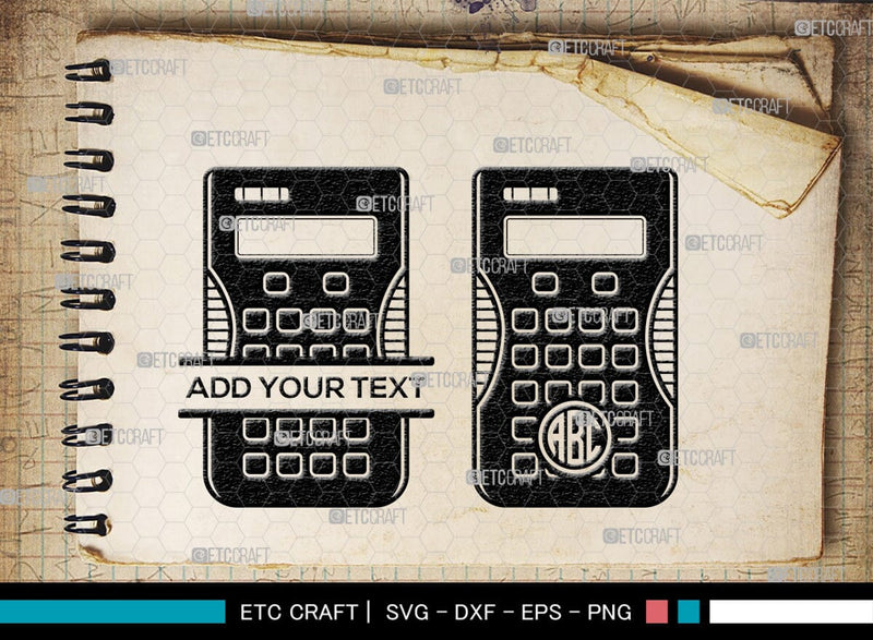 Calculator SVG Monogram, Math Svg, Education Svg, School Svg ...