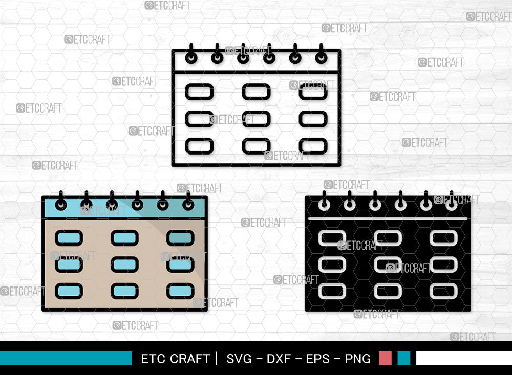 Calendar Icons Color, Calendar Svg, Planner Svg, Calendars, Home ...