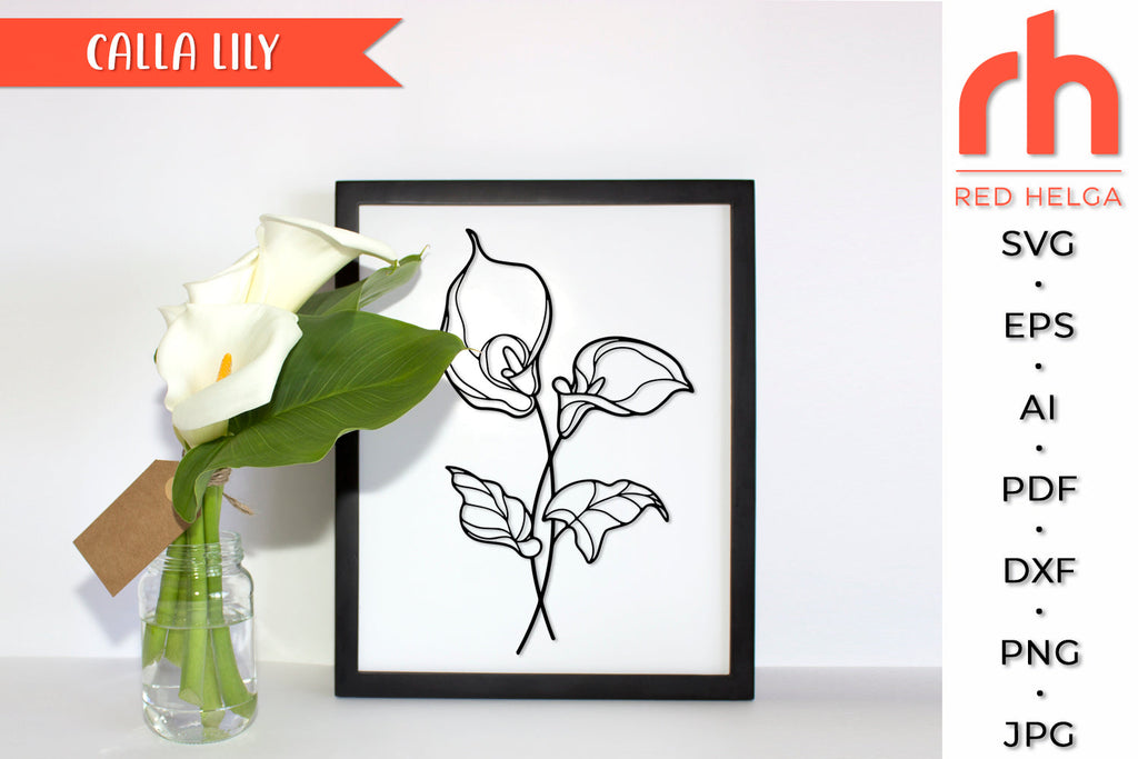 Calla Lily SVG - June Flower Cut File - So Fontsy
