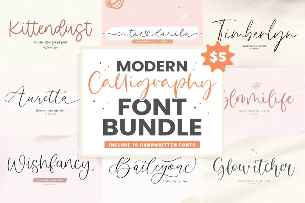 Calligaphy Font bundle - So Fontsy