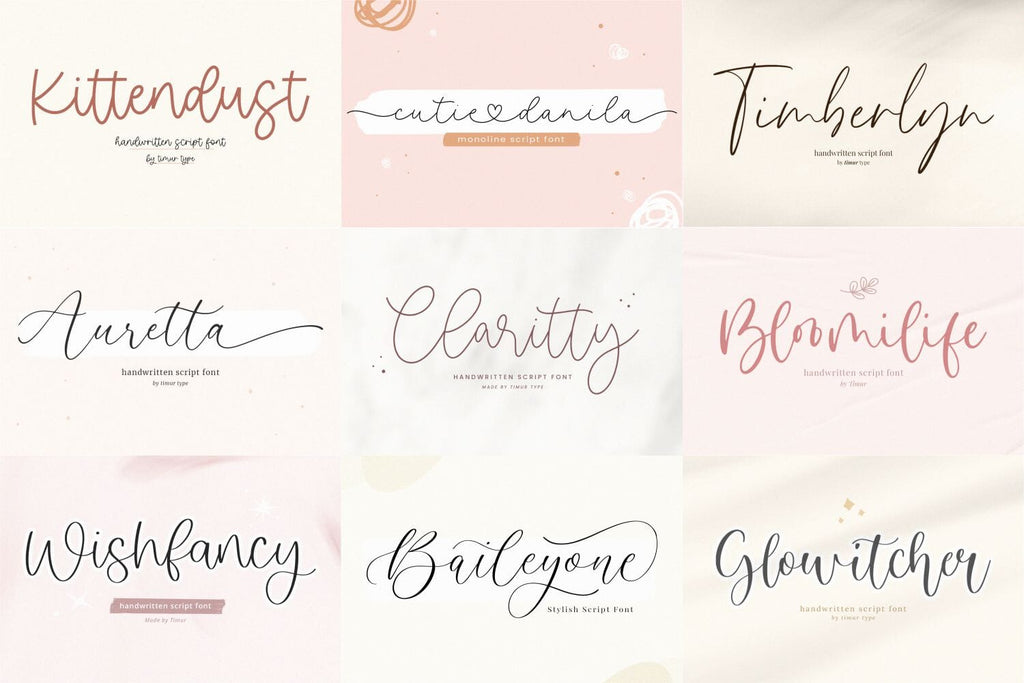 Calligaphy Font bundle - So Fontsy
