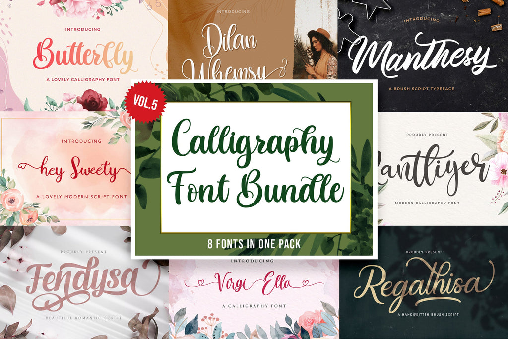 Calligraphy Font Bundle Vol 5 - So Fontsy