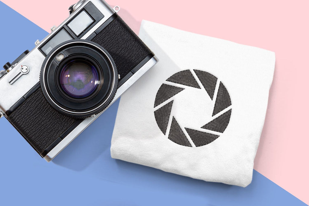 Camera Aperture Mini Embroidery - So Fontsy