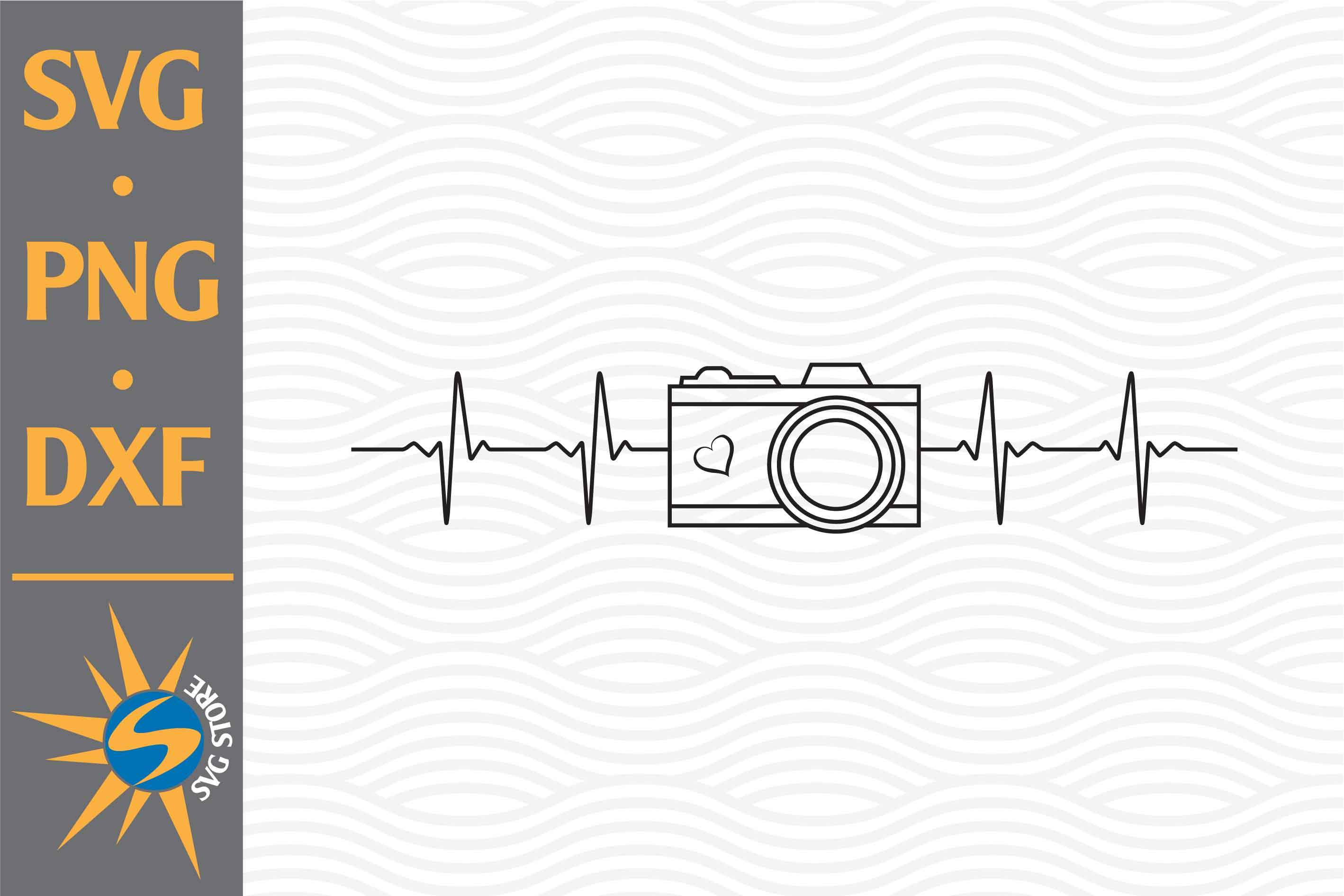 Camera Heartbeat SVG, PNG, DXF Digital Files Include - So Fontsy