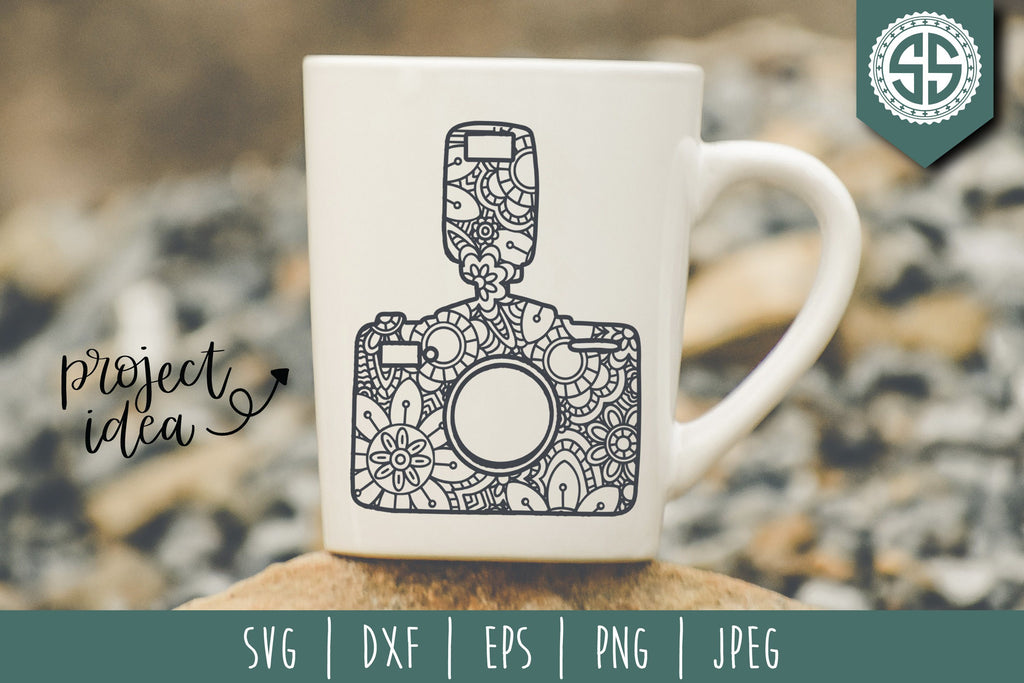 Camera Mandala Zentangle - So Fontsy