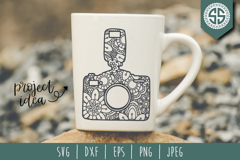 Camera Mandala Zentangle - So Fontsy