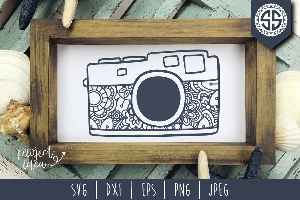 Camera Mandala Zentangle - So Fontsy