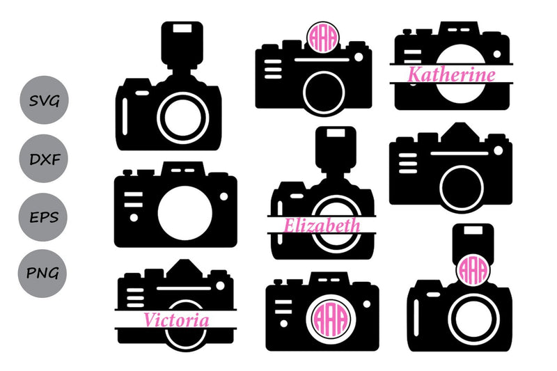 Camera Monogram| Photography SVG Cut Files - So Fontsy