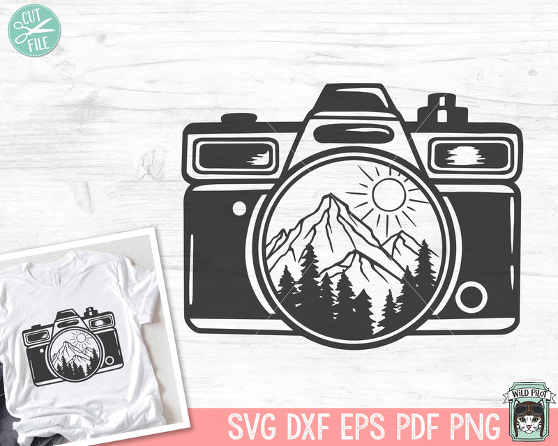 Camera SVG, Adventure SVG, Photography SVG, Photographer svg, Mountains ...