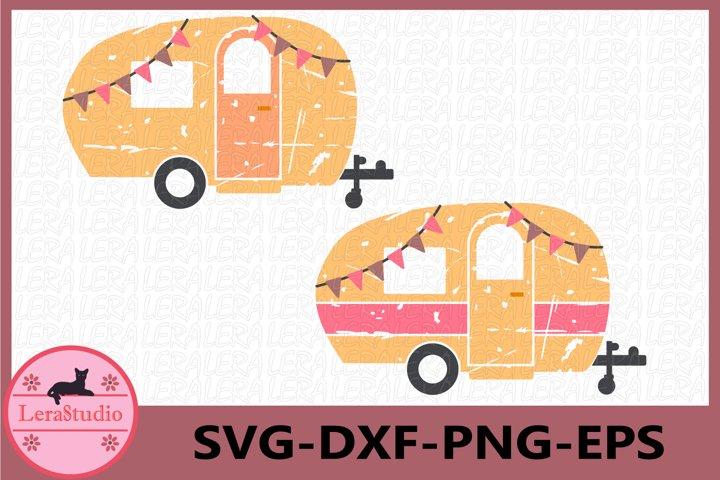 Camper Grunge SVG - So Fontsy