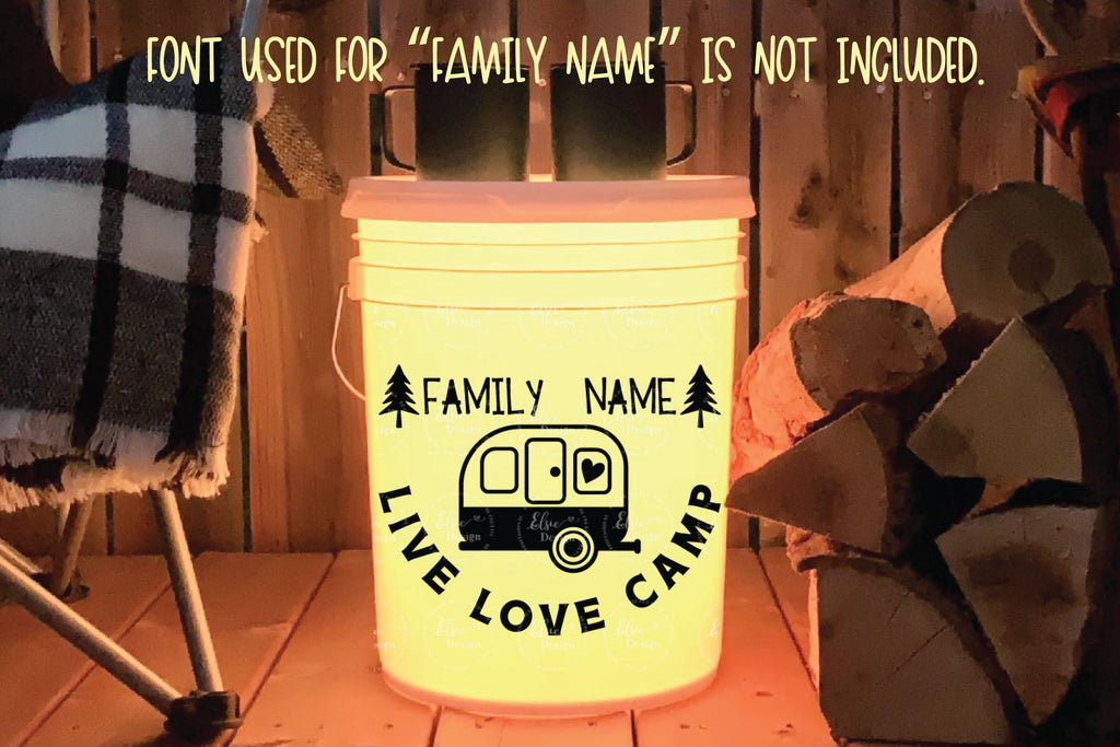 Camping Bucket Bundle - SVG, PNG, DXF, EPS - So Fontsy