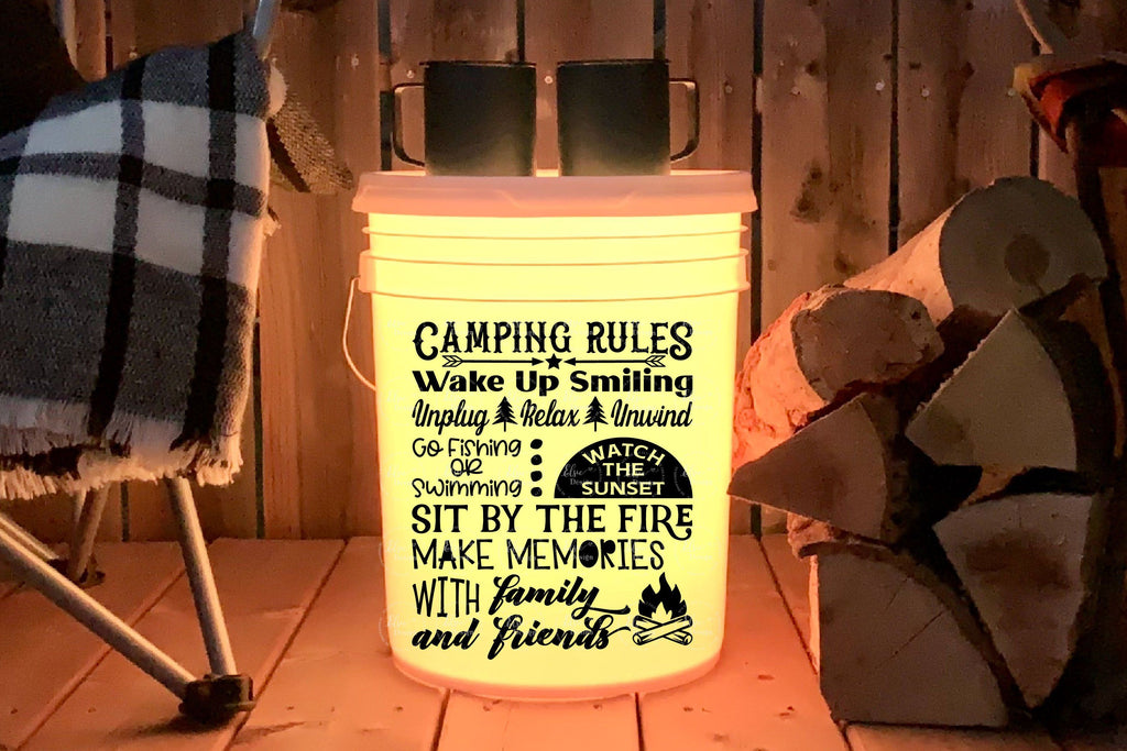 Camping Bucket Bundle - SVG, PNG, DXF, EPS - So Fontsy