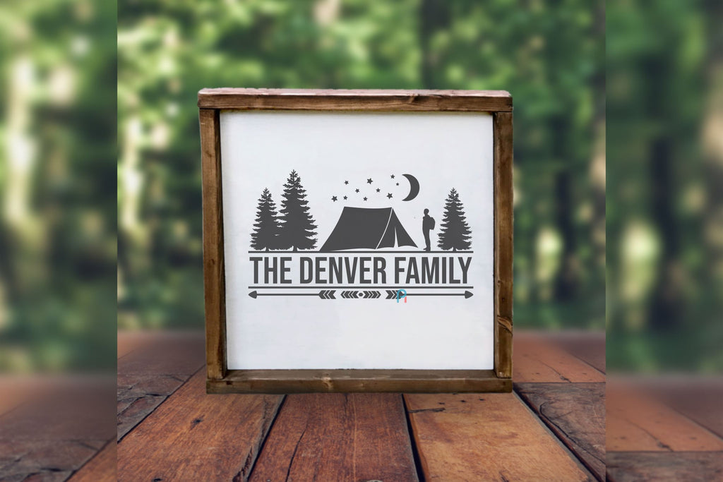 Camping Monogram Svg, Camper Svg, Camping Clip Art - So Fontsy