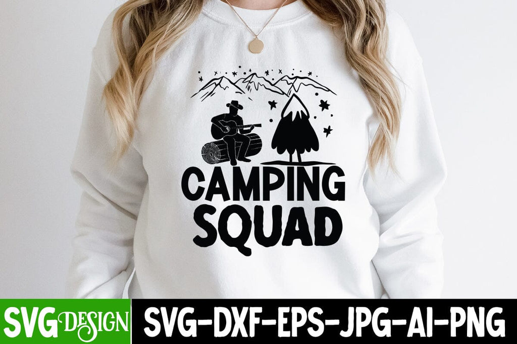 Camping Squad SVG Cut File, Camping Squad SVG Design, Camping SVG Design, Happy Camping SVG ...