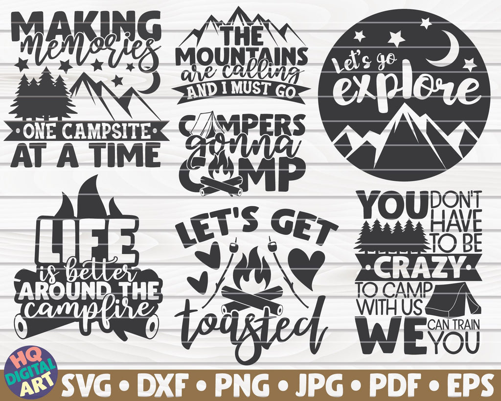 Camping SVG Bundle | 30 designs - So Fontsy