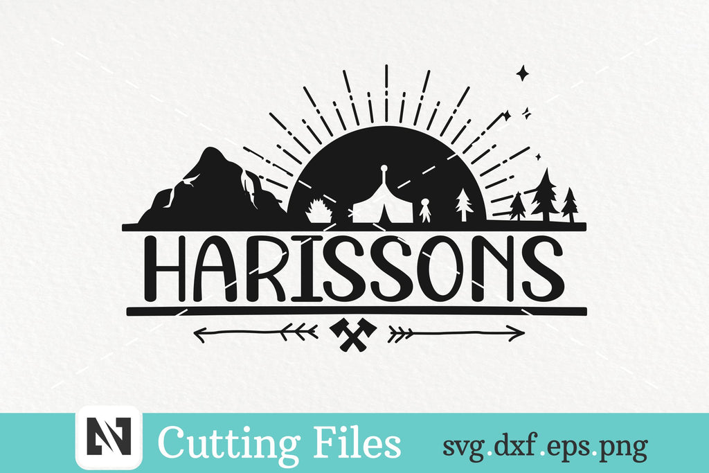 Camping Svg | Camper Svg | Camping Monogram Svg - So Fontsy