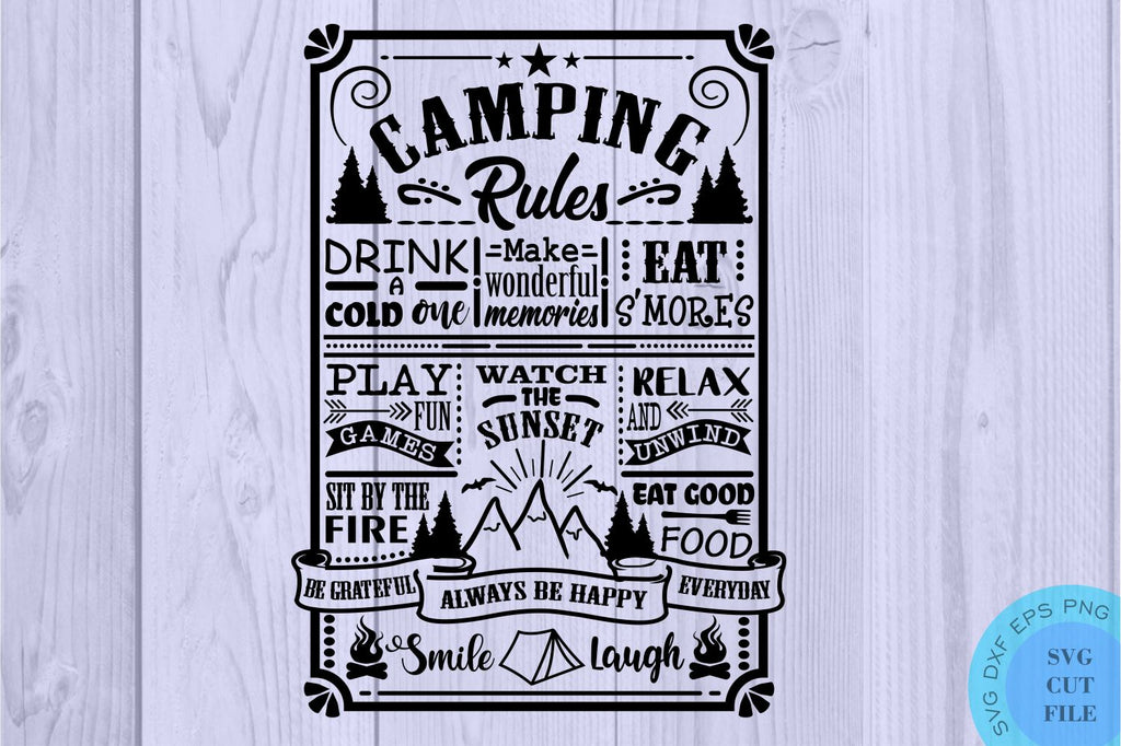 Camping Svg Camping Rules Svg Camp Rules Svg Camper Svg Camper Rules S ...