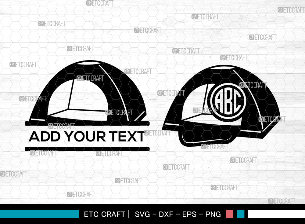 Camping Tent Monogram SVG, Split Monogram Svg, Tent Svg, Camping Svg ...
