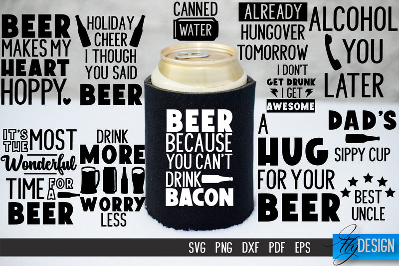 Can Holder SVG Bundle | Can Cooler SVG | Can Koozie Designs - So Fontsy