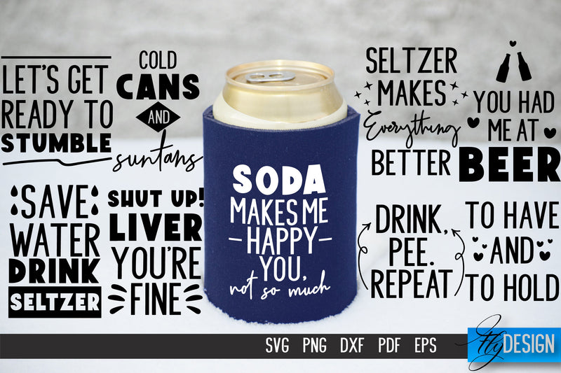 Can Holder SVG Bundle | Can Cooler SVG | Can Koozie Designs v.2 - So Fontsy