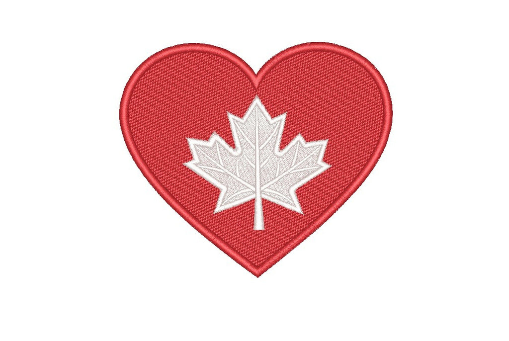 Canada Day Machine Embroidery Design, 3 Sizes, Instant Download - So Fontsy