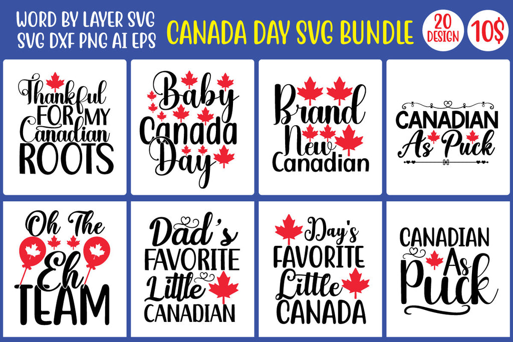 Canada Day SVG Bundle - So Fontsy