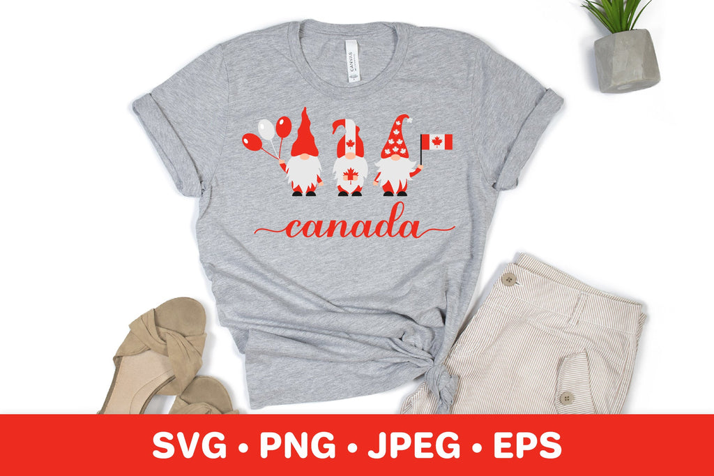 Canada Day SVG. Canadian patriotic gnomes - So Fontsy