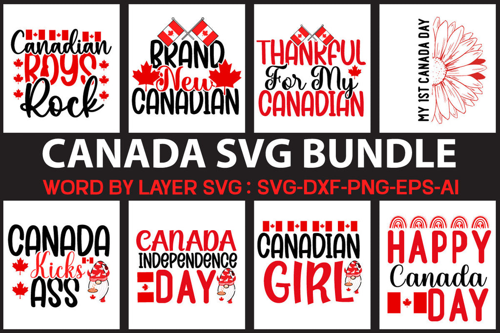 CANADA SVG BUNDLE - So Fontsy
