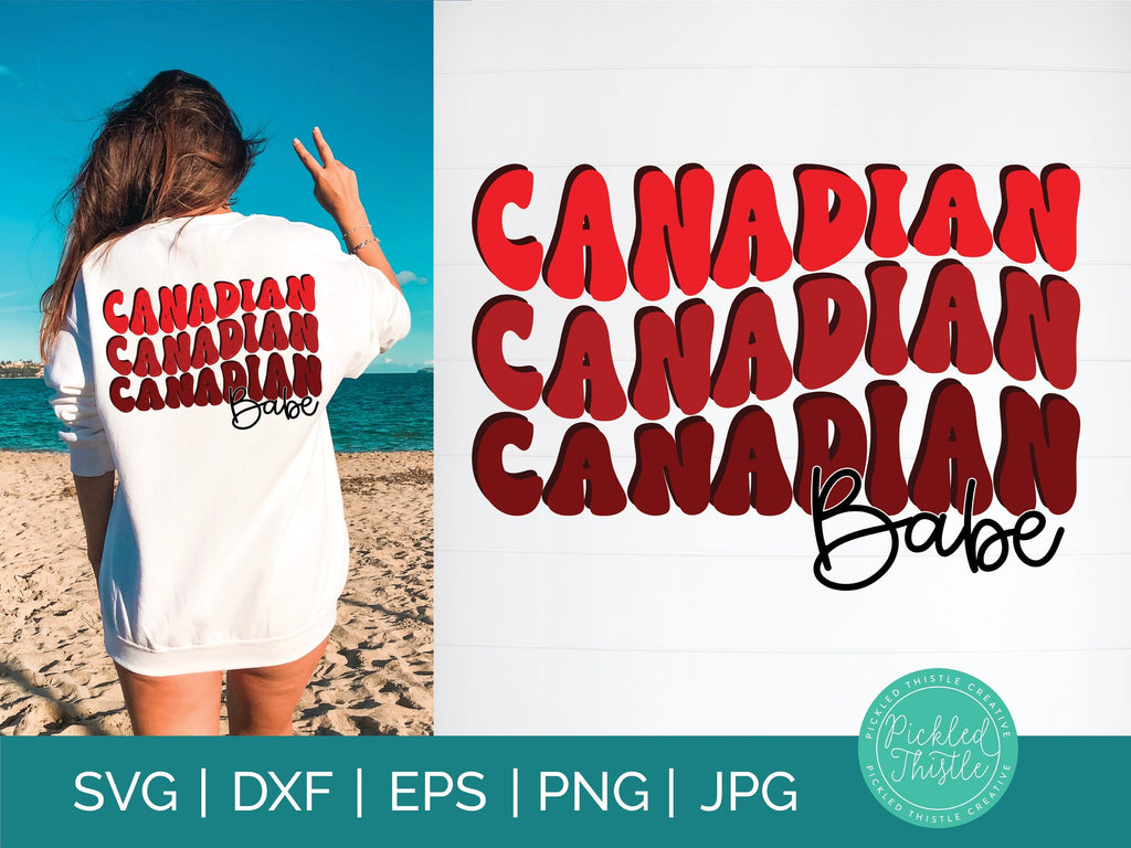 Canadian Babe SVG - Canada Day Cut File - So Fontsy