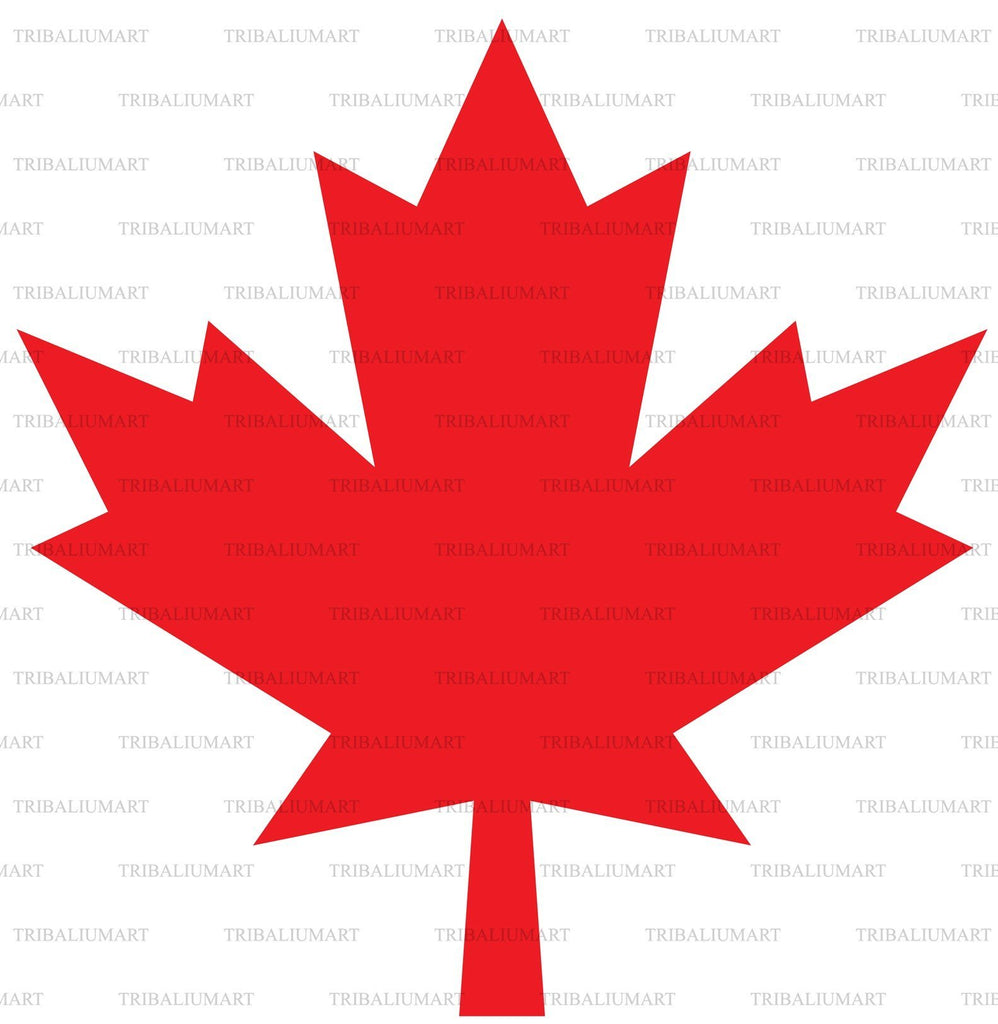 Canadian Maple Leaf. Cut files for Cricut. Clip Art silhouettes (eps ...