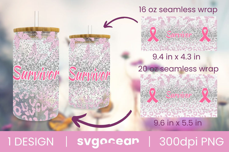 Cancer Can Glass | PNG | 16 Oz | 20 Oz Libbey Glass - So Fontsy