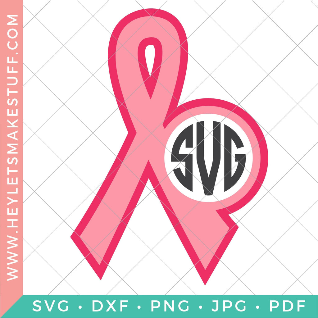 Cancer Ribbon Monogram - So Fontsy