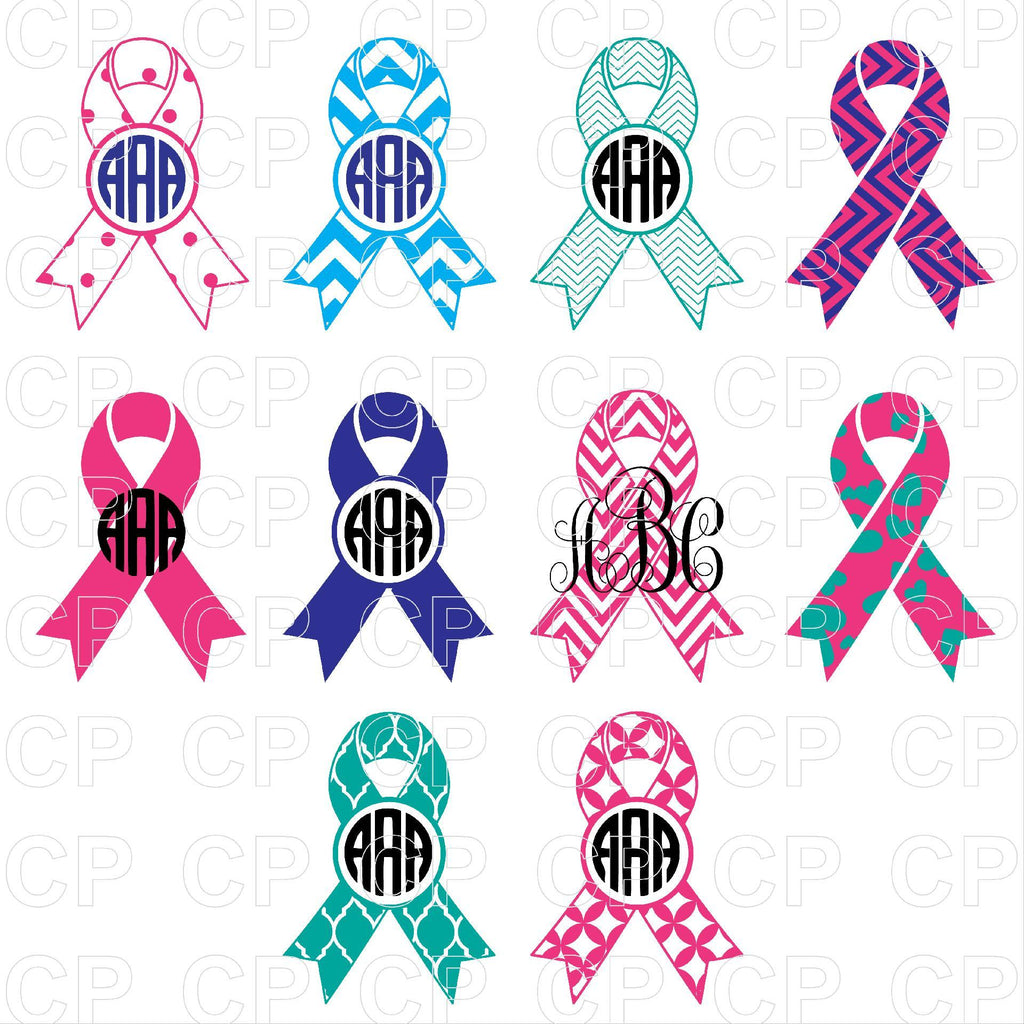 Cancer Ribbons SVG Bundle - So Fontsy