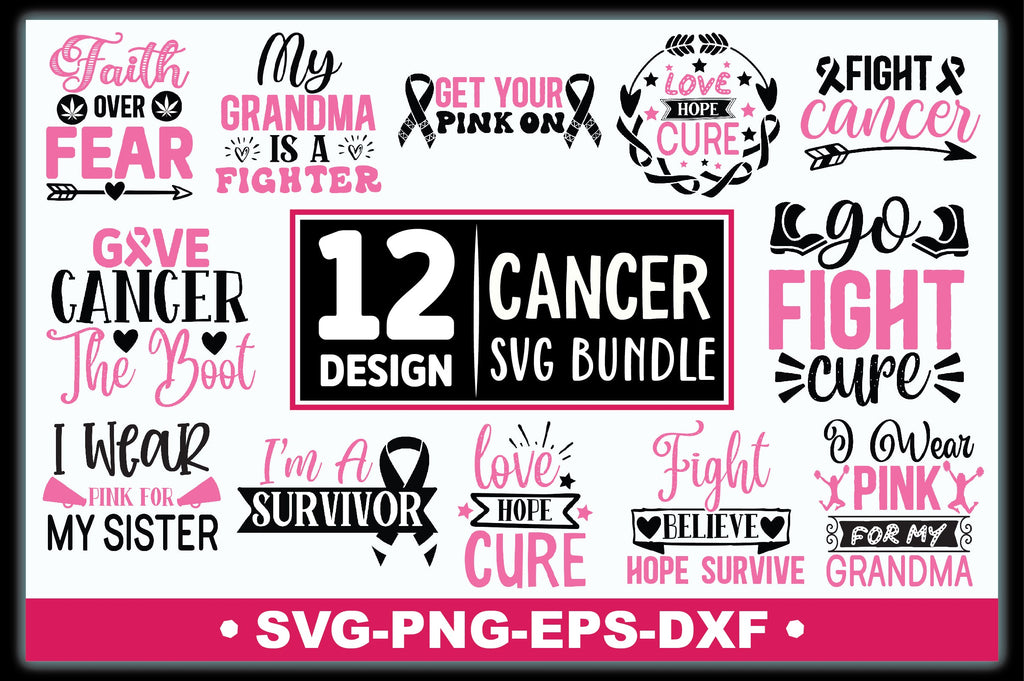 Cancer SVG Bundle - So Fontsy