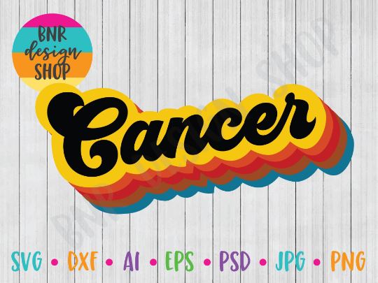 Cancer SVG File, Horoscope SVG, Retro SVG, Vintage SVG, SVG Cut File ...