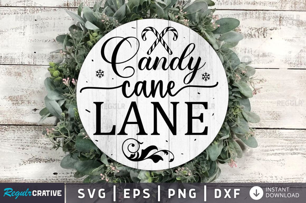 Candy cane lane SVG - So Fontsy
